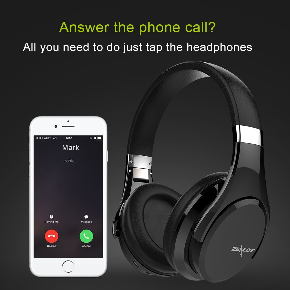 Smart Gesture Touch, Touch Bluetooth Wireless Game Headset，Subwoofer Sports Music Headset，Bluetooth V5.0 HD Call Surround Sound Quality (Black)