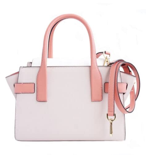 Michael Kors Carmen Medium Flap Satchel Colorblock Powder Blush Pink Multi