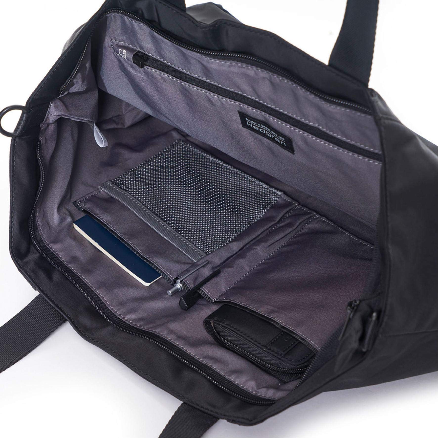 Hedgren Swing Large Tote Bag, Removable Shoulder Strap, Rfid Shoulder Bag, Black