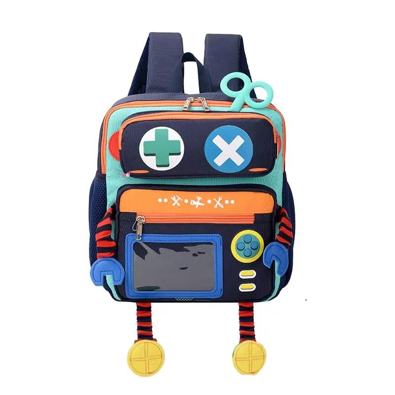 MAOYUAN BEAR Cute Robot Toddler Preschool Backpack, Schoolbag for boys,Suitable for kindergarten children (green)