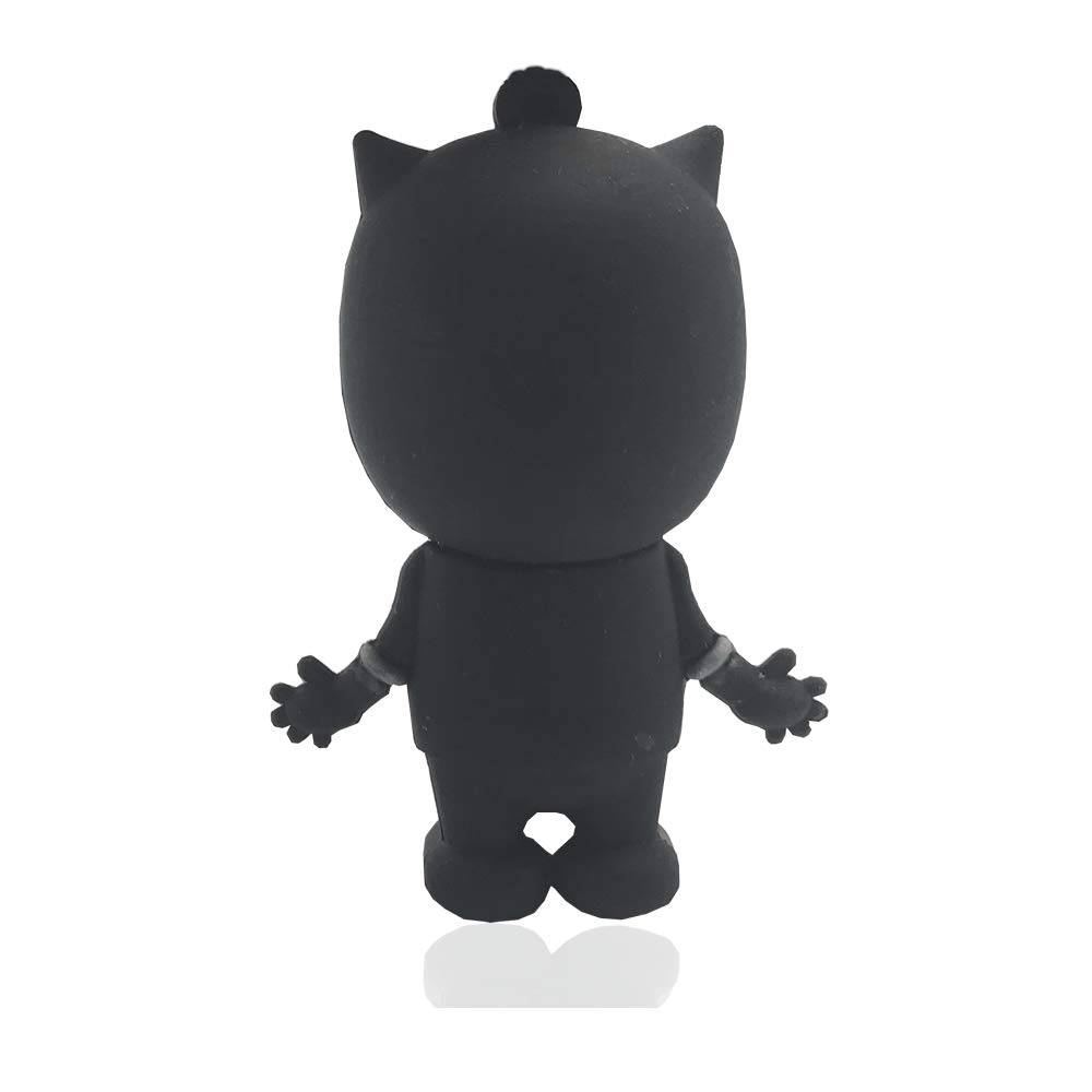 Lingtoolator velty Black Panther Shape Design 64GB USB 3.0 Flash Drive Cute Memory Stick Stitch Thumb Drive Data Storage Pendrive Cartoon Jump Drive Gift