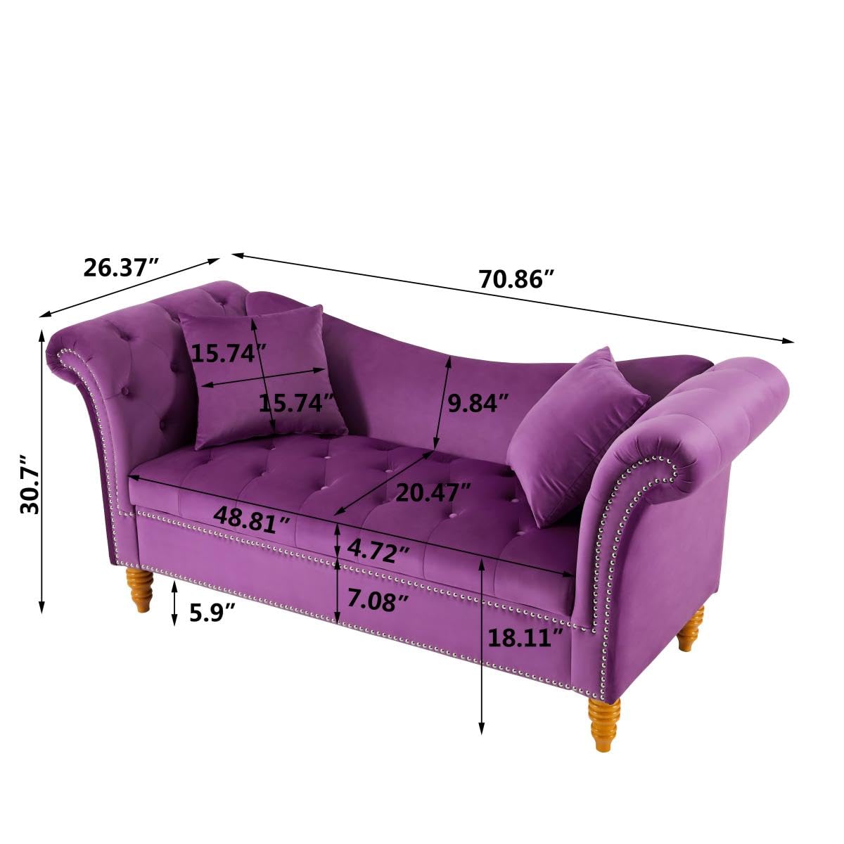 Rukasto Sofa Stool with 2 Pillows - Stylish Storage Stool for Living Room and Lounge
