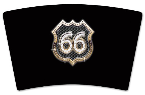 Mugzie Route 66 Bling Travel Mug with Insulated Wetsuit Cover, 16 oz, Gold