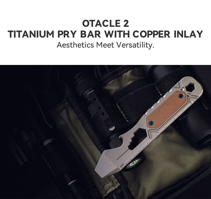 OKNIFE Otacle EDC Retractable Utility Knife, Box Opener Razor Knife with Otacle 2 EDC Ti Bottle Opener, Pry Bar