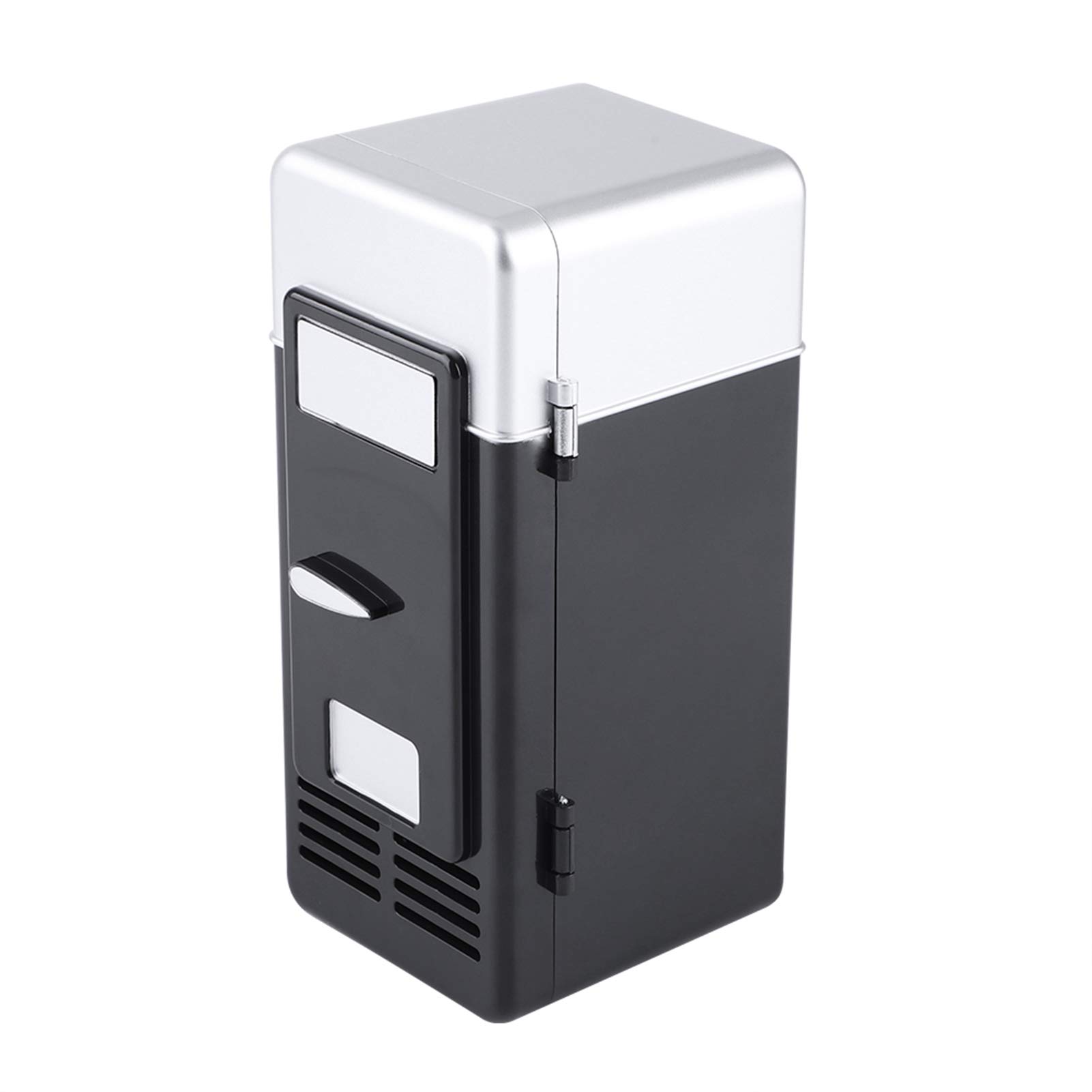 KOSDFOGE Mini Fridge, LED Drinks Beverage Cans Refrigerator and Heater Portable Cooler & Warmer Small for Skin Care Cosmetic Makeup, for Office Bedroom Dorm Car(black)