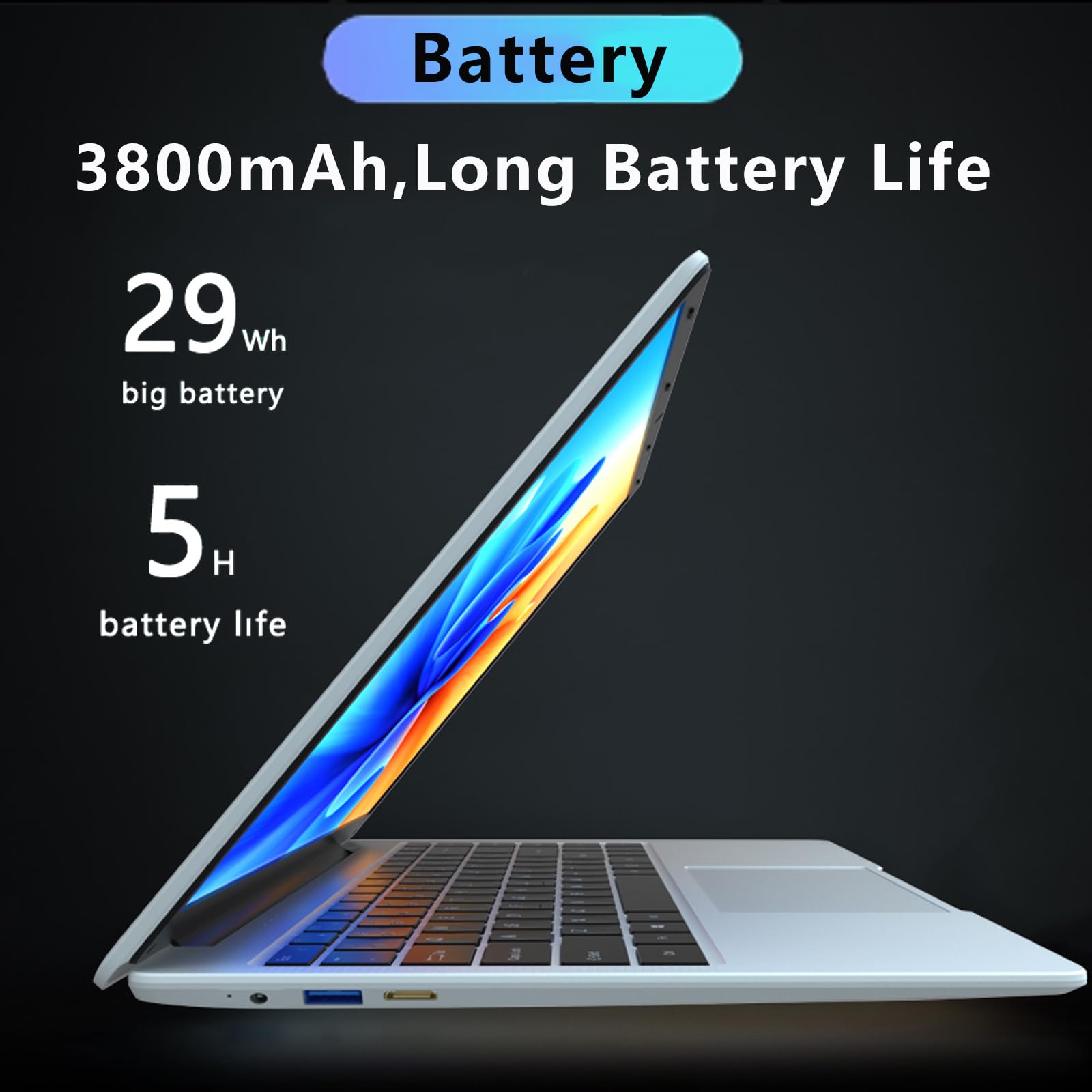 KUU Laptop Computer 8GB LPDDR4 256GB SSD, Intel Celeron, Intel UHD Graphics, Windows 11 Pro Laptop, 14.1 Inch Laptop FHD 1920 * 1080 IPS, Webcam,180 Angle Opening, BT5.0,WiFi 5GHz, USB3.0
