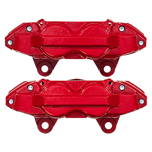 Power Stop Front S15020 Pair of High-Temp Red Powder Coated Calipers For Lexus GX460 2016-2023, Toyota 4Runner 2015-2024 [Model Specific]