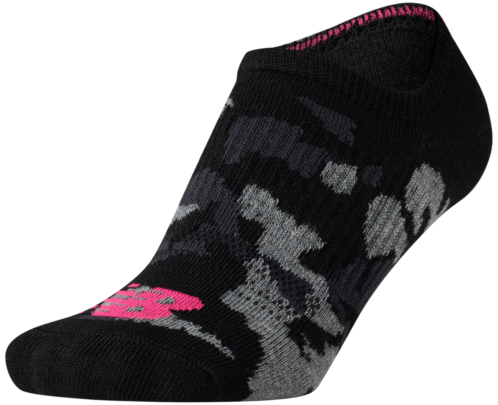 New Balance Women's Athletic Socks - Cushion No Show Liner Socks (12 Pack), Size Shoe Size 4-10, Black Camo