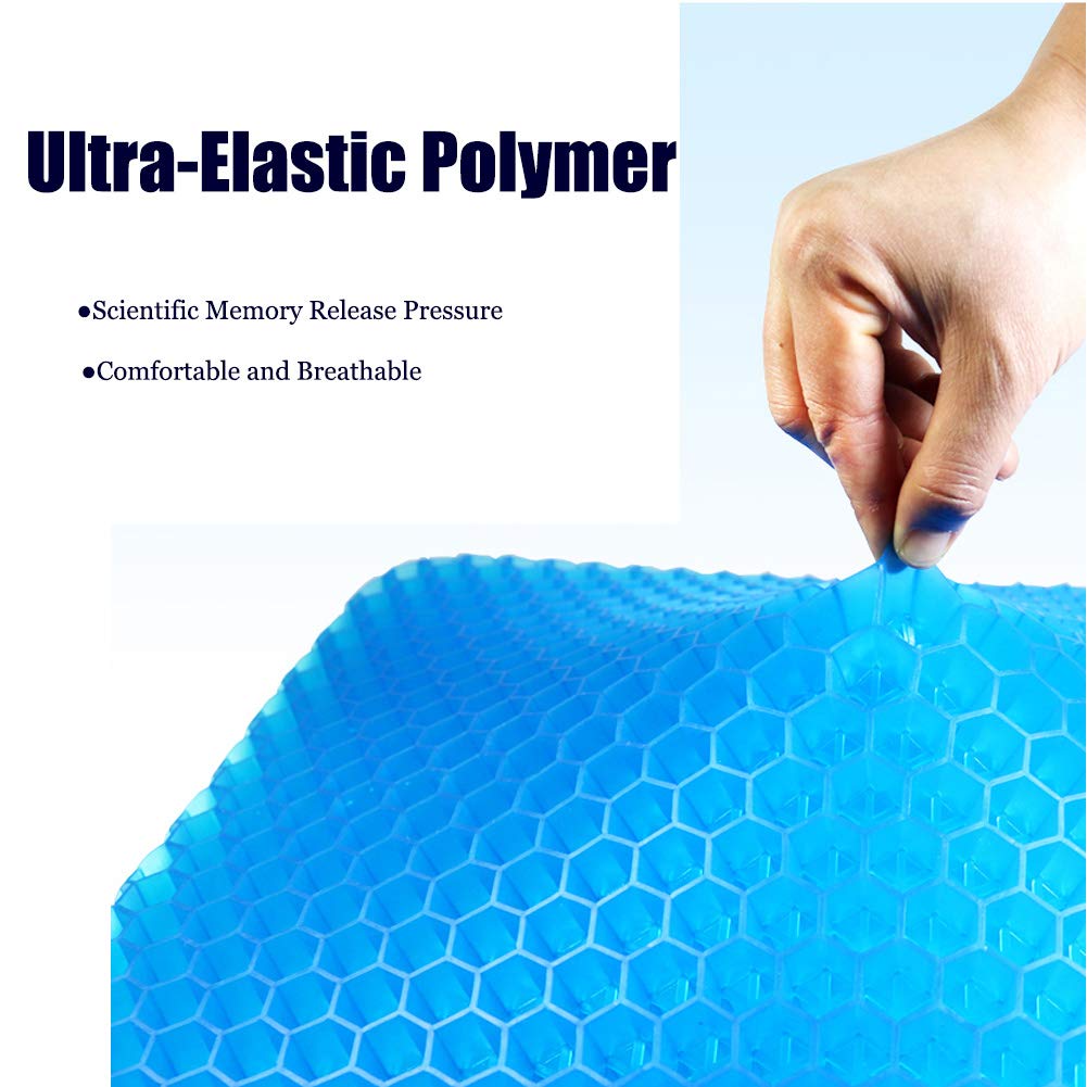 LovezZ Multi-Functional Gel Cushion, Cool and Breathable, high-Elastic Chair seat Support Cushion, Relieve Hip Fatigue