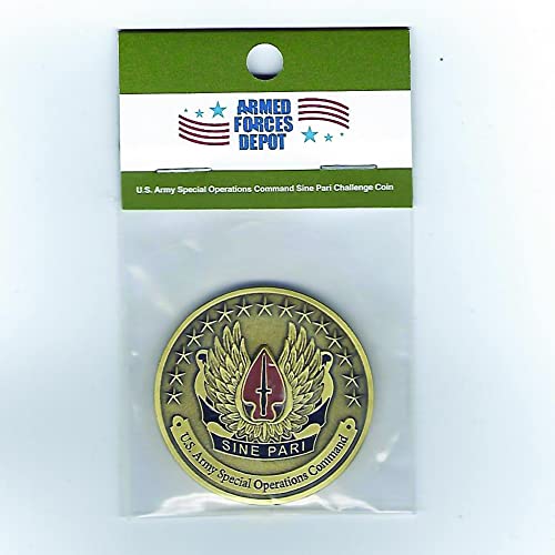 U.S. Army Special Operations Command Sine Pari Challenge Coin