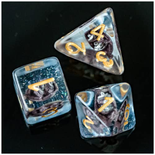 Ocean Pirate Ship DND Dice Set for Dungeons and Dragons, Gifts, D&D, D and D, Pathfinder, Accessories, D20, Polyhedral, Resin Dice, Metal, Dice Tray, Tower, Bag, Box