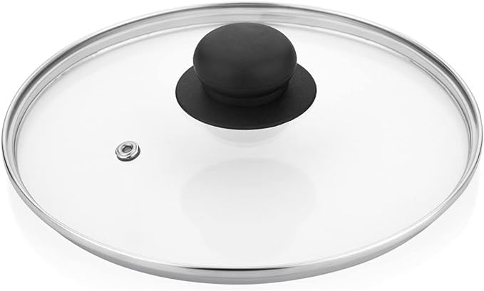 Non Stick Aluminium Appam Maker Pan 12 Pits with Glass Lid, Black