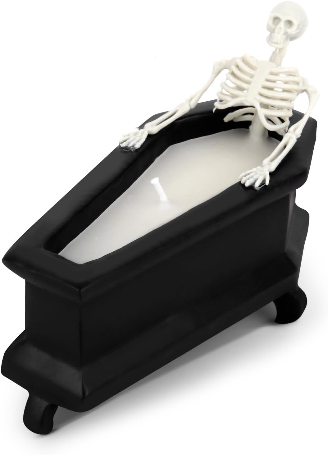 Skeleton Candle, Halloween Spooky Vintage Farmhouse Gothic Skeleton Candle for Halloween Home, Indoor, Room, Tables Decoration