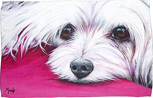 Live Free .Ink Maltese Kitchen Towel