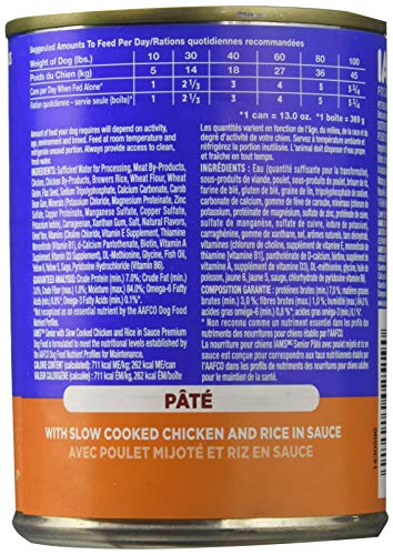 Iams Proactive Health Senior with Slow Cooked Chicken and Rice Pate, 13 Ounce (Pack of 12) - Packaging May Vary