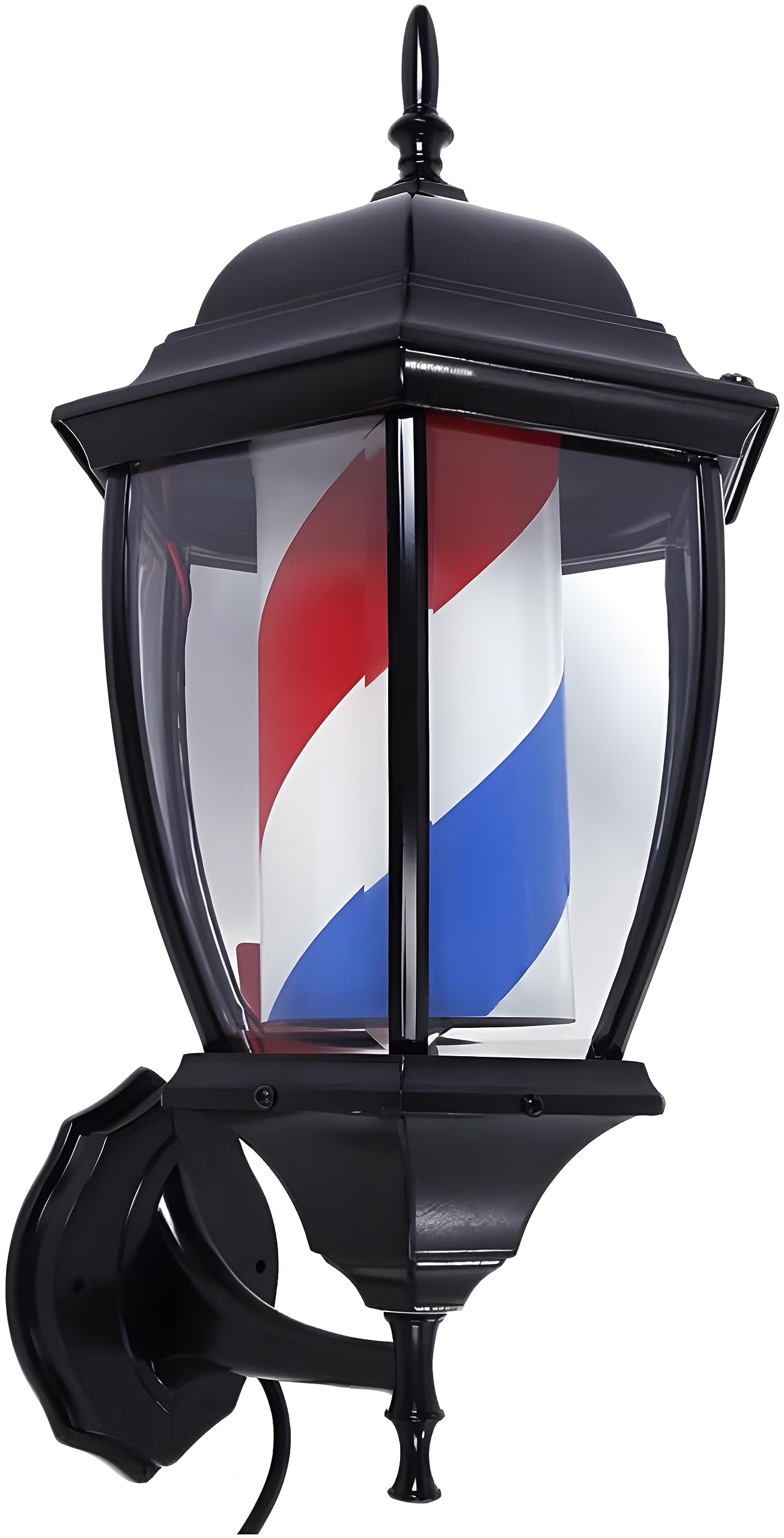 RUTILY Barber Pole Light Salon Barber Shop Light Spinning Style Red White Blue Barber Shop Open Sign LED Rotating Strips Light & Waterproof Save Energy LED Light,Wall Mountain Rotating Light