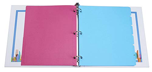 Modern Cuisine Recipe Binder Bundle with Full Page Plastic Sleeve Protectors, Recipe Card Protectors and Magnetic Pages for Recipe Clippings