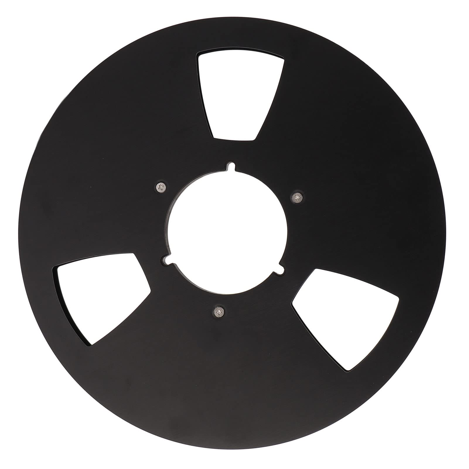 Recording Tape Reel, Convenient 14 10 Inch Empty Tape Reel Aluminum Alloy for Reel Tape Recorder Accessory (Black)