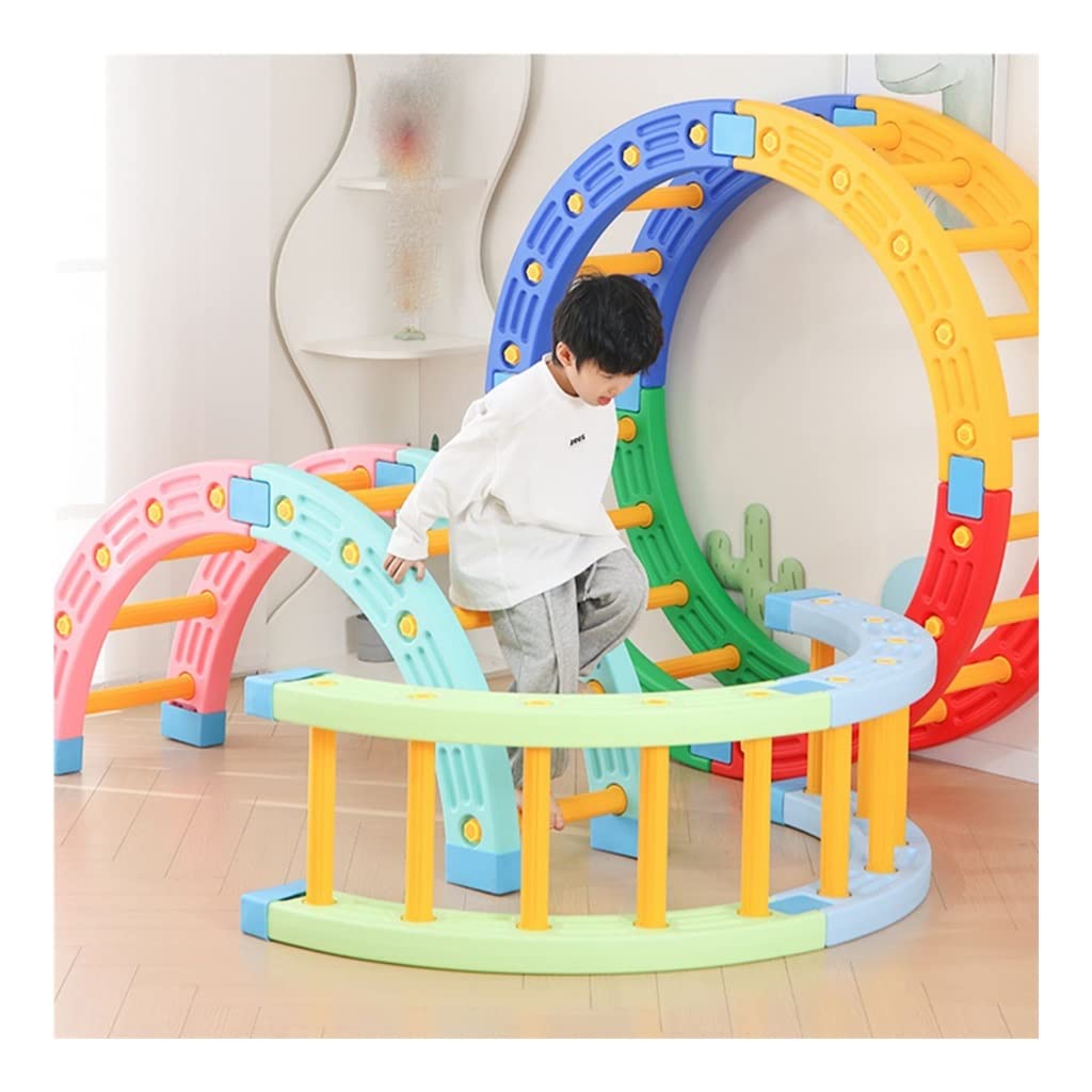 Plastic Climbing Frame Combination, Home/School Obstacle Course Activity Center, Exercise Body Balance & Coordination