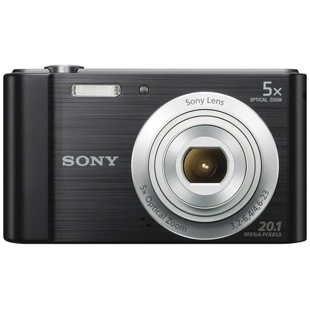 Sony Cyber-Shot DSC-W800 Digital Camera (Black) + Ultra 64GB SDXC Memory Card, Water Resistant Point & Shoot Camera Case & More (8pc Bundle) (Renewed)