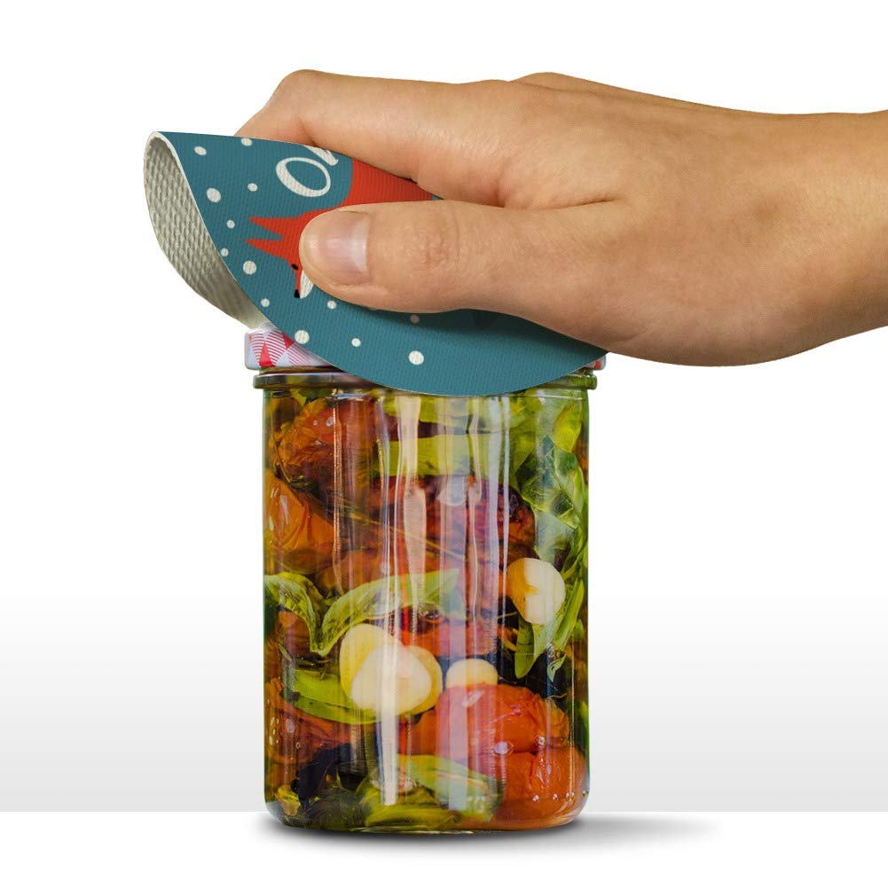 Oh For Fox Sake Funny on Teal Round Rubber Non-Slip Jar Gripper Lid Opener