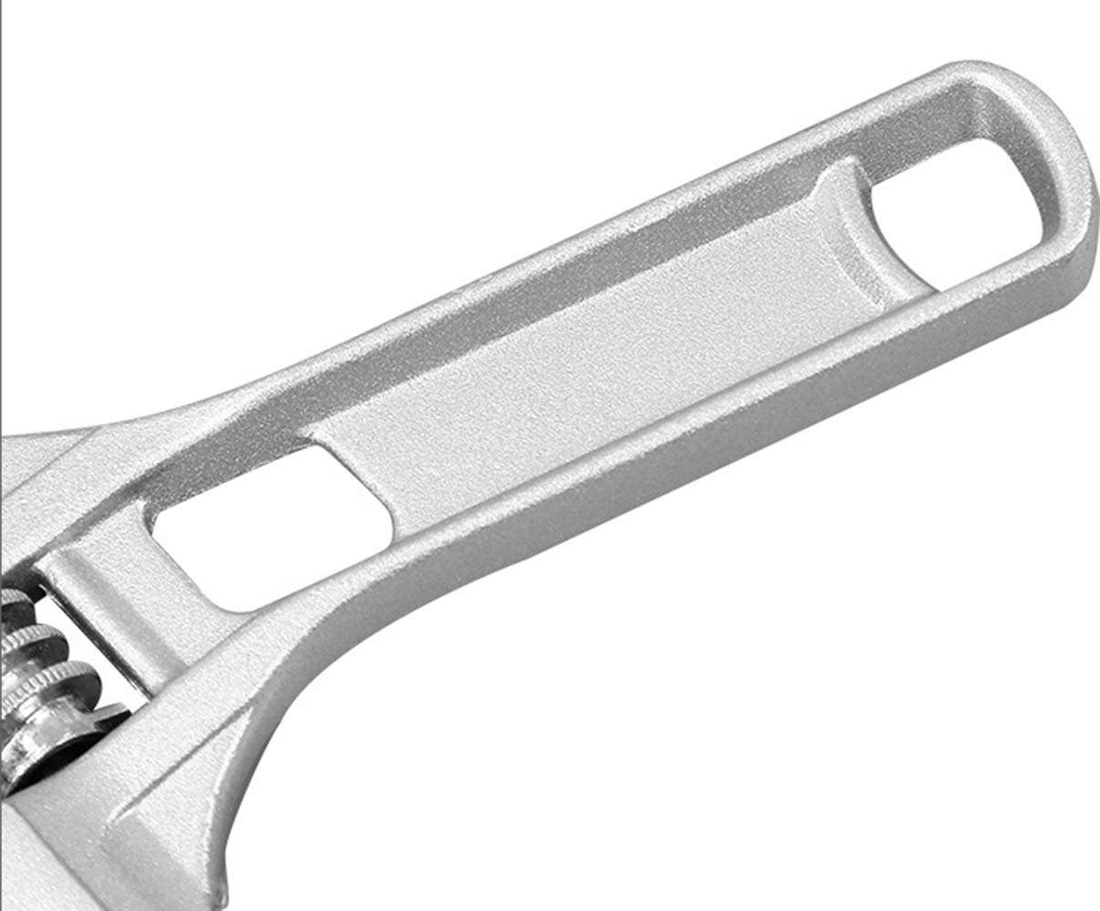 Sehfupoye Adjustable Wrench Large Opening Bathroom Spanner Wrenches Wide Jaw 6-68mm Aluminum Alloy Spanner Wrenches Shank Plumber