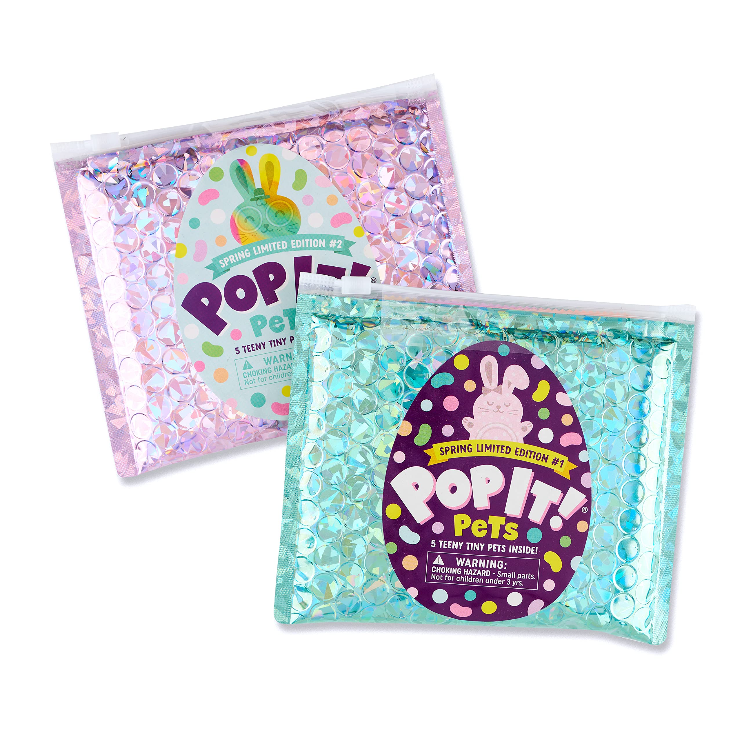 Pop It! Official Pets Spring Limited Edition #2 - Pink | Easter Mystery Detective Bag | 5 New Pets in Each Bag | Mini Collectables | Solve The Case File Mystery