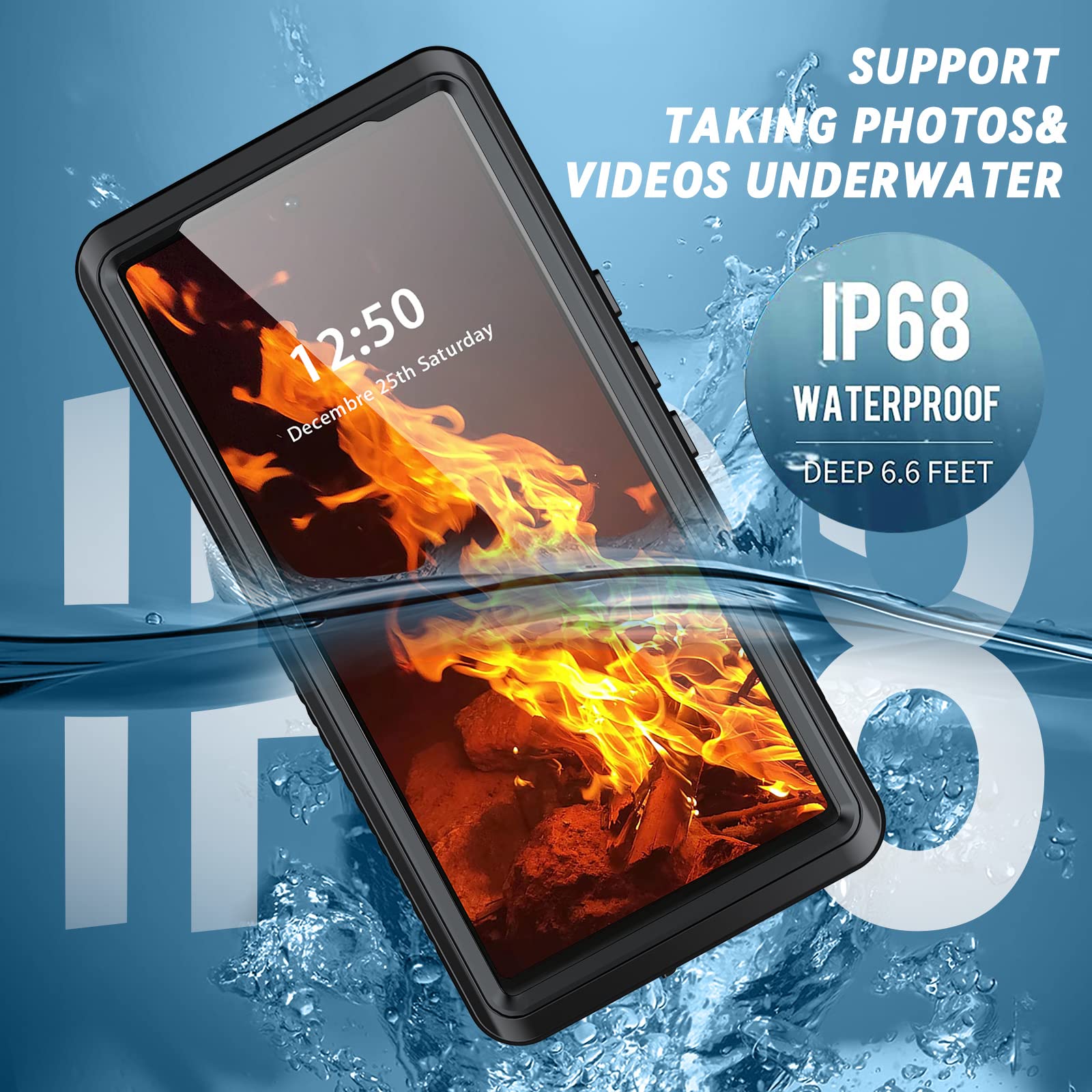 Nineasy for Google Pixel 6 Pro Case Waterproof, 360° Full Body Protection Built-in Screen Protector Heavy Duty Cover IP68 Underwater Shockproof Protective Phone Case for Pixel 6 Pro 6.7” 5G 2021