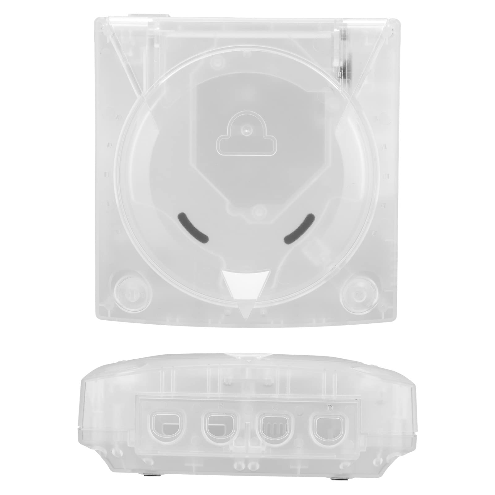 Plastic Housing Shell, Translucent Replacement Protective Case Detachable Retro Shock Absorbing Scratch Resistant Game Console Box for for DC