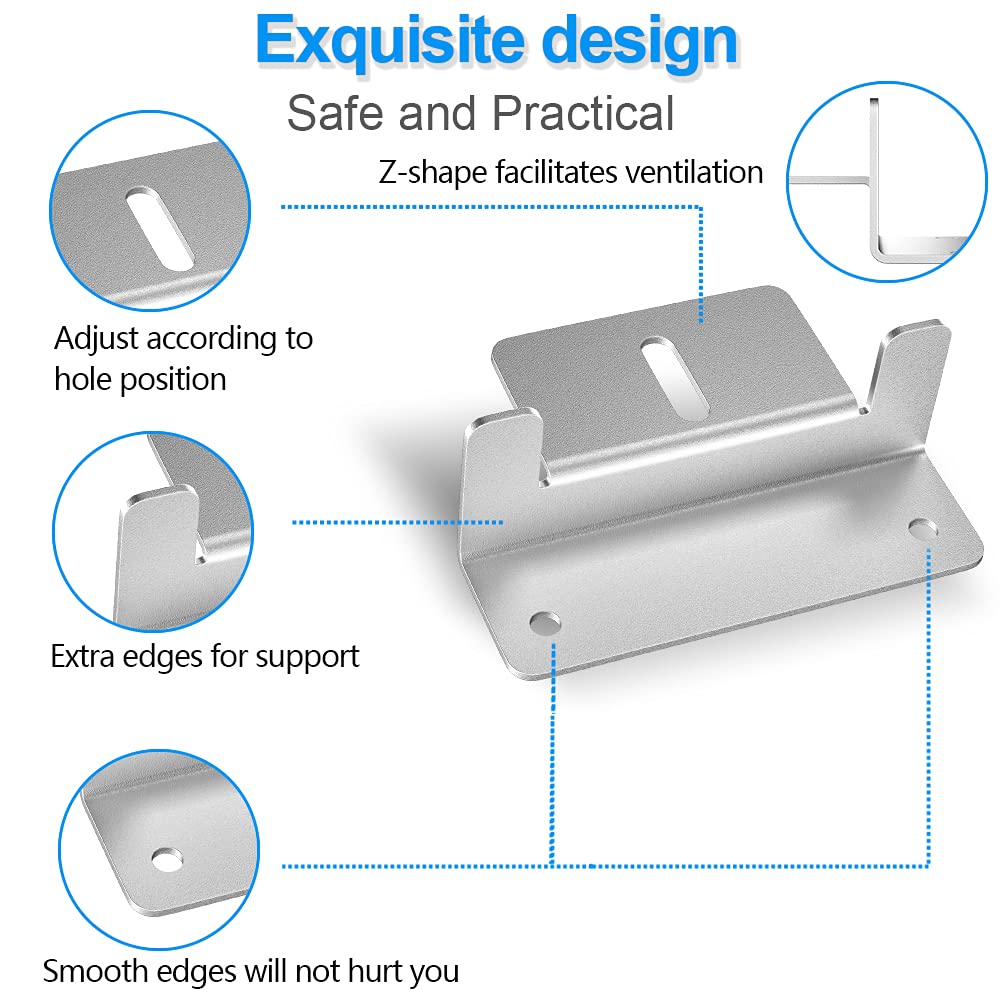 POWOXI Solar Panel Mounting Brackets, Aluminum Anti-Corrosion Mounting Brackets for RV, Trailer, Boat, Yacht, Wall and Other Off Gird Installation, Set of 4 Units(16Pcs)