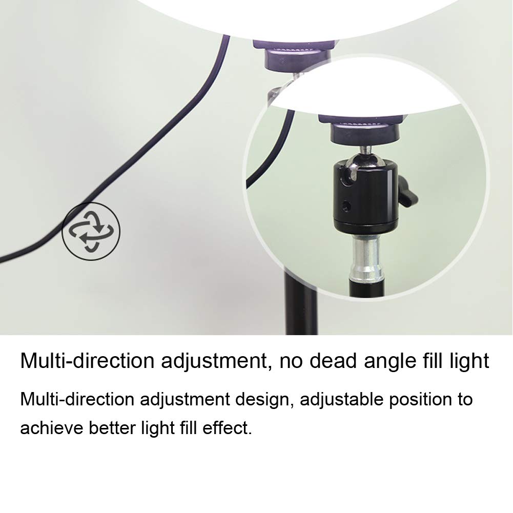 LED Live Streaming Ring Light Studio Photography Selfie Tattoo Fill Light for Photography Studio, Selfie, Live Broadcast, Product Shooting, Photography Fill Light (6.5 inches/Black)