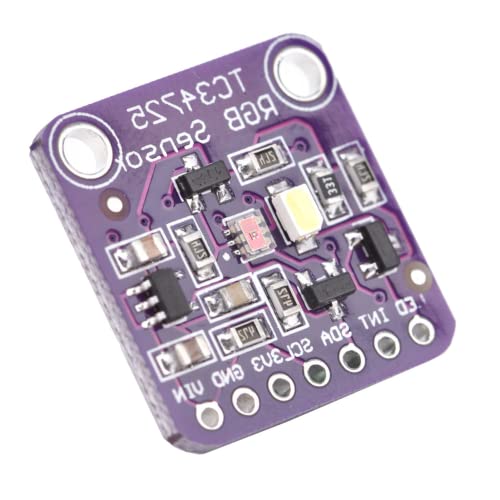 RGB Color Sensor, Low Power High Sensitivity Colour Sensing Module 400kbit/s Data Rate with Pin Header for Industrial Automation