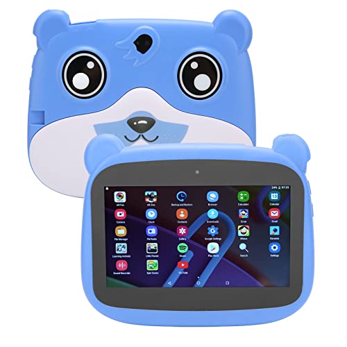 Pomya Kids Tablet, 7 Inch Little Bear Shaped Tablet,2GB 32GB, 5000mAh Tablet,Octa Core CPU,5000mAh Battery,5G WiFi Dual Band HD Tablet, Kids (Blue)