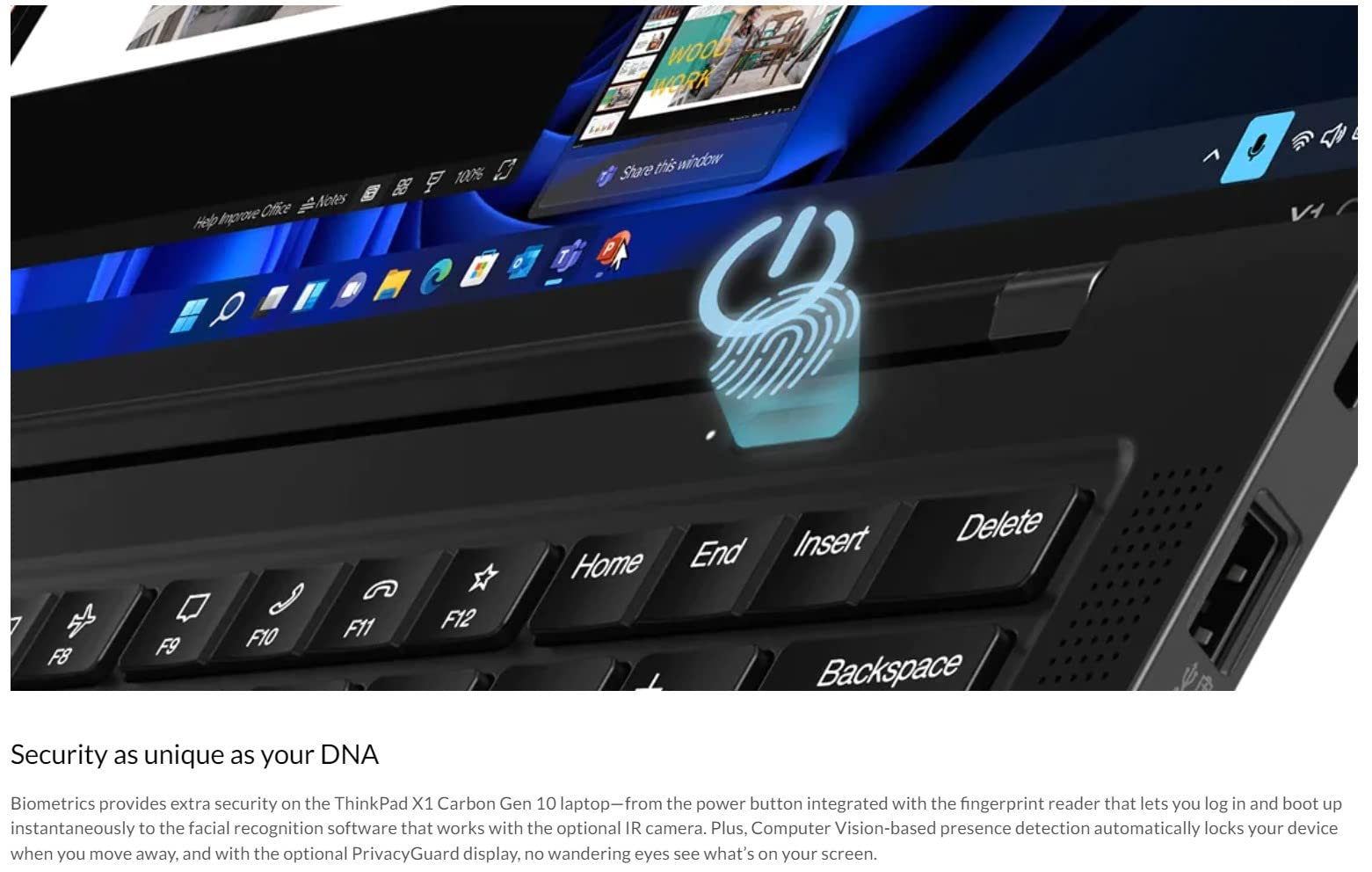 Lenovo Gen 10 ThinkPad X1 Carbon with Intel Core i5-1240P Processor, 14" WUXGA 400nits Anti-Glare Non-Touch Display, 16GB RAM, 512GB SSD, Backlit Keyboard, Fingerprint Reader, and Win11 Pro