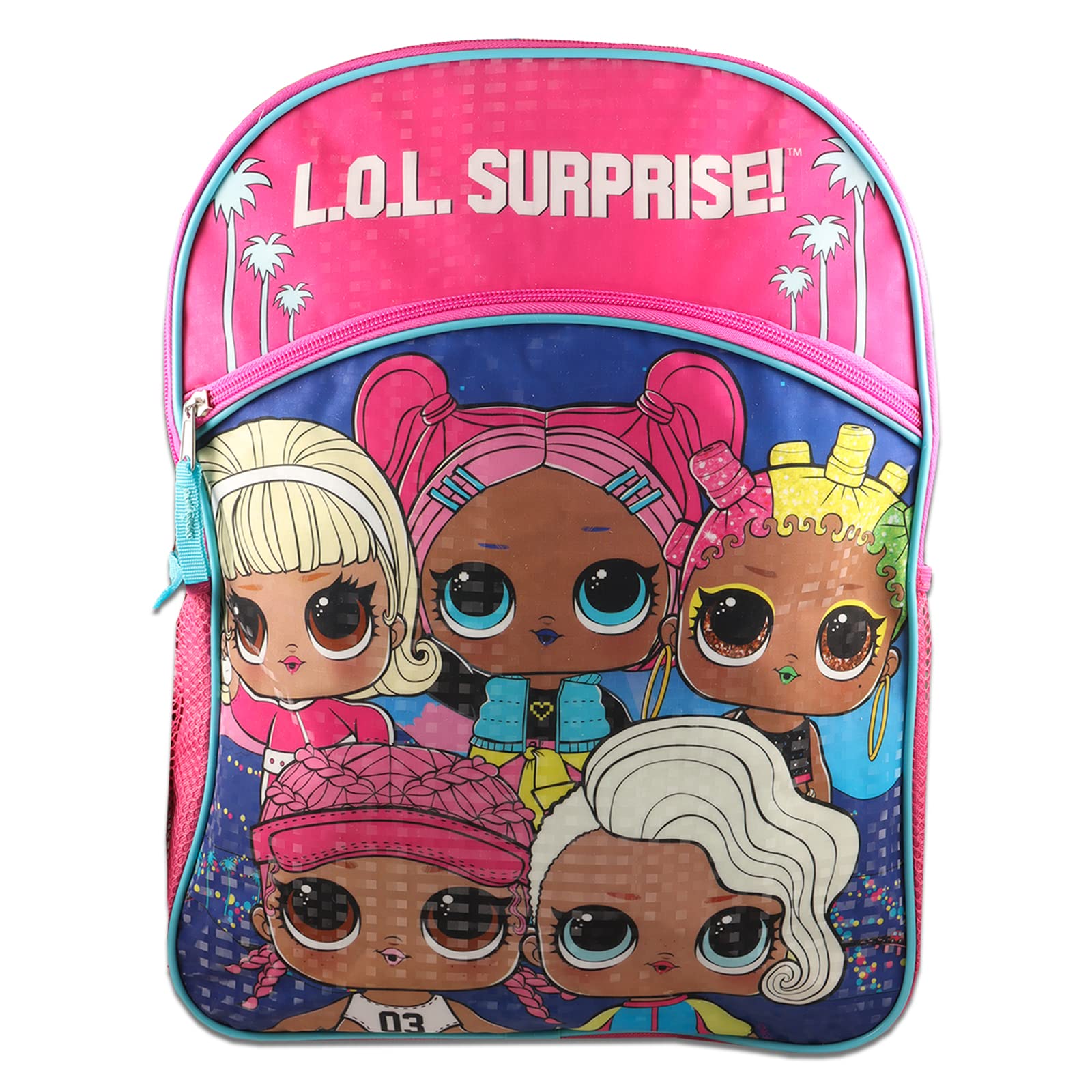 LOL Surprise Backpack and Lunch Box Set - 4 Pc Bundle with 16β LOL Surprise Backpack, Lunch Box, Stickers, and More | LOL Surprise School Supplies
