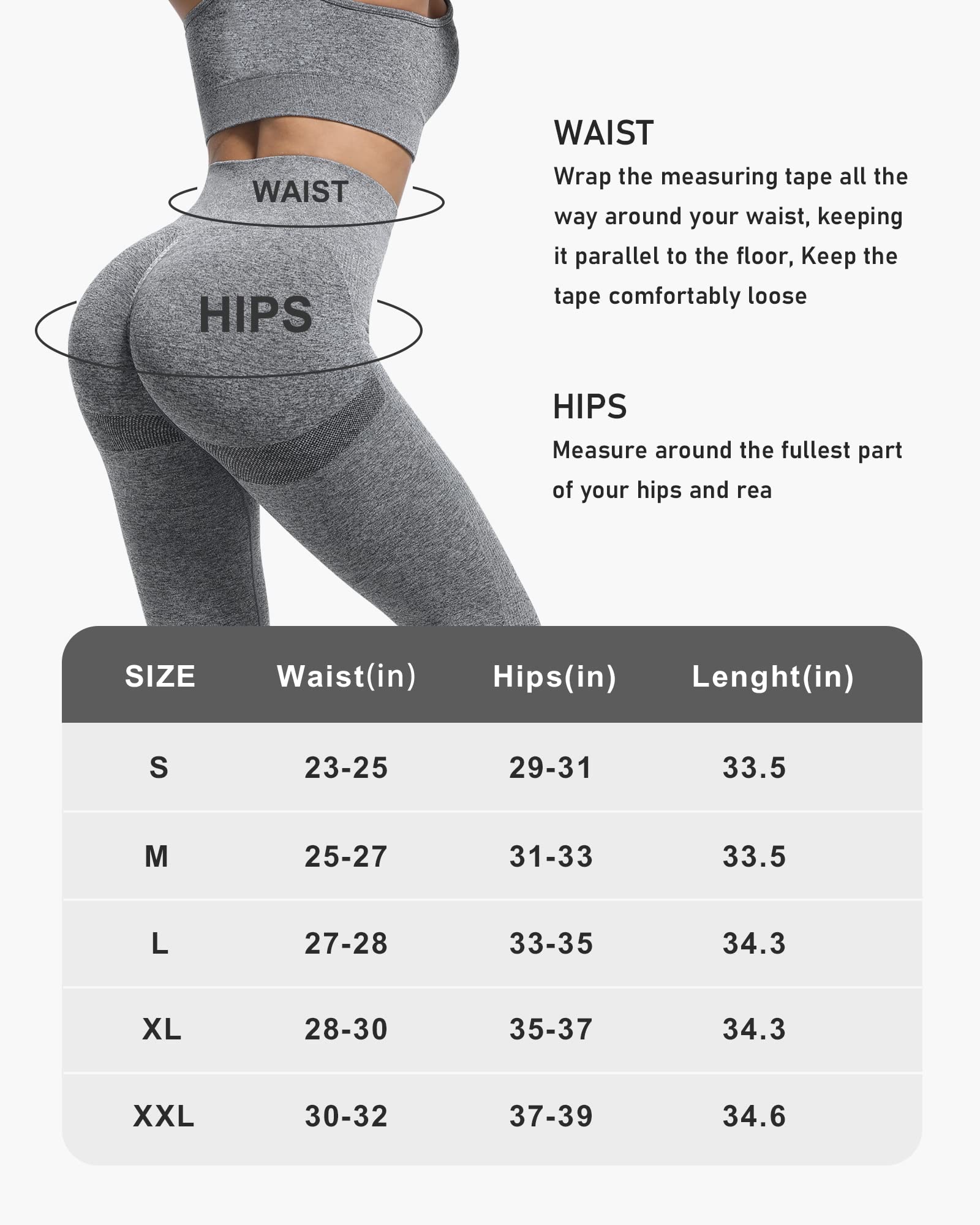 NORMOV 2 Piece Butt Lifting Workout Leggings for Women, Seamless Gym Scrunch Booty Lifting Sets with Pockets(2Black, XL)