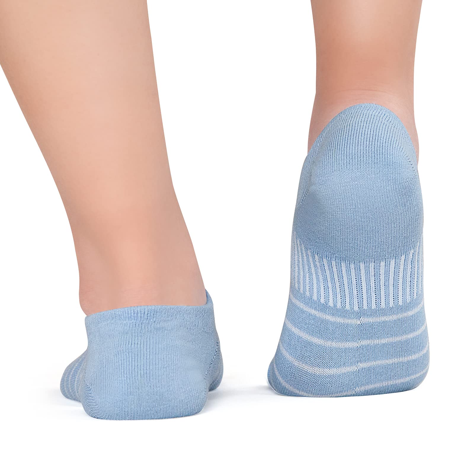 NUHEEL Womens Low Cut Ankle Socks Athletic Ankle No Show Socks Anti-slid Cushioned Running Cotton Mix-colors 6 Pairs