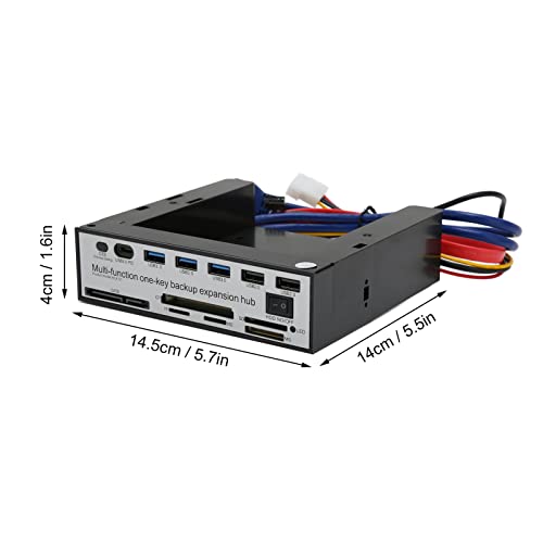 PC Media Front Panel, NGFF M.2 MSATA Multifunctional PC Media Dashboard Practical OTB One Click Backup for Desktop for Computer