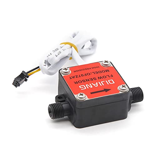 ROFEI 1/4" 1/2" 3/4" Gear Flowmeter Flow Sensor Milk Oil Flow Meter Flow Sensor Switch for Viscous Liquid DC3.5~24V (Size : 1/4")
