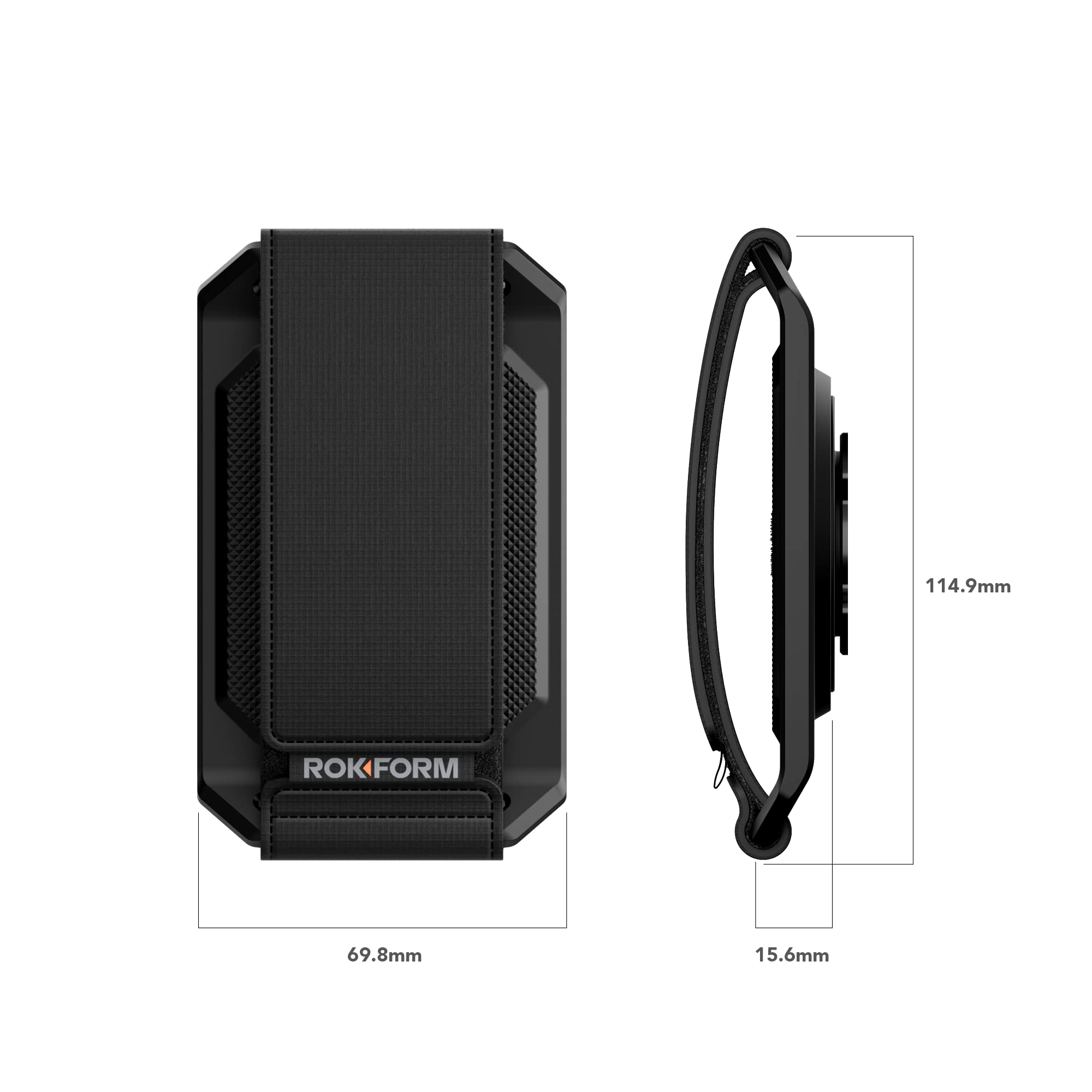 Rokform - iPad Hand Strap and Grip, Adjustable for Small to Big Hand Sizes, Ergonomic Design for All-Day Use, Compatible with The Rugged iPad Case (Black)
