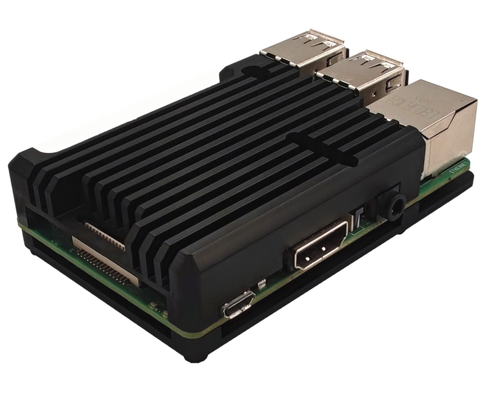 Raspberry Pi 3 Model B+ Aluminum Case Metal Shell Black Enclosure Compatible with Raspberry Pi 3 Model B
