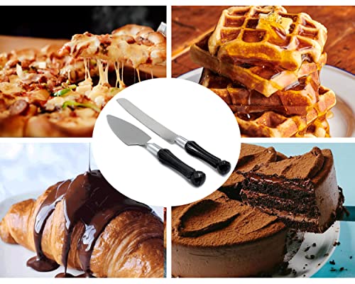 MoonShield Cake Knife & Server Spatula Cake Cutting Set - Wedding Cake Knife Set - Serving Set for Receptions Birthdays - Match the Color to Your Event Theme - Cake Knife and Cutter - Best Gift Set