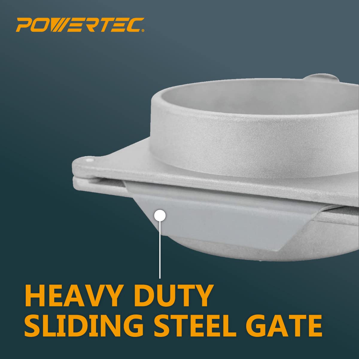 POWERTEC 70165V 3-Inch Aluminum Blast Gate, 1 PK