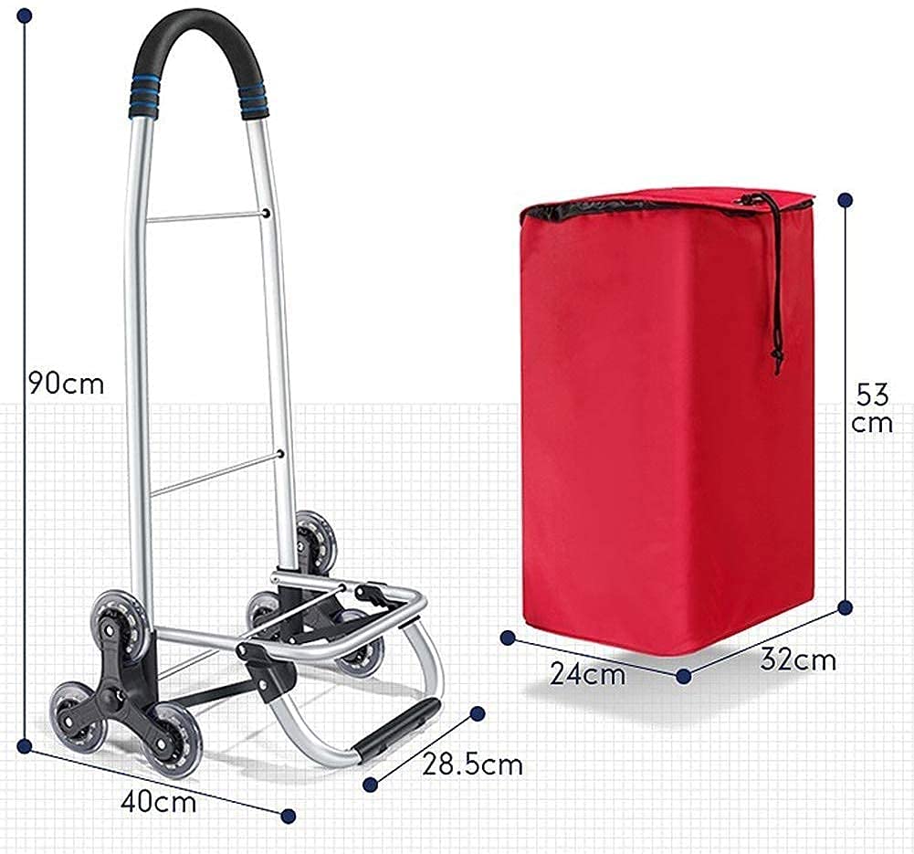 Shopping Trolley on Wheels Multi Function Shopping Cart Folding Rolling Bag with 3 Wheels for Climb Stair Grocery Laundry Utility Storage Hand Trucks,