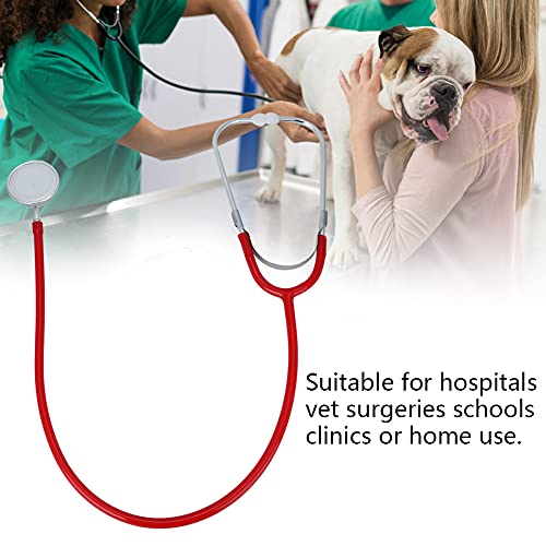 Stethoscope, Universal Dual Head Stethoscope, 2 Set Dual Head Stethoscope for Adults Children Suitable for Doctors, Nursing Students and Home Use Health Care Device(Red)