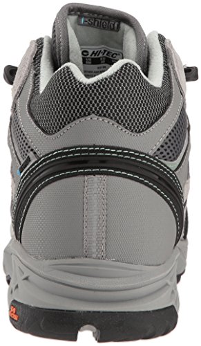 Hi-Tec Women's V-LITE Wild-FIRE MID I Waterproof Hiking Boot, cool grey/graphite/iceberg green, 110M Medium US