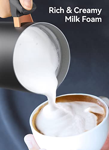 Milk Frother, Thereye Electric Milk Steamer, Automatic Hot and Cold Foam Maker and Milk Warmer for Latte, Cappuccinos, Macchiato, Hot Chocolate Coffee