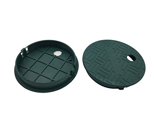 SEULEME Pneumatic Valve Box Cover Lid 6β Round Sprinkler System Irrigation Circular Valve Box,2 Pack
