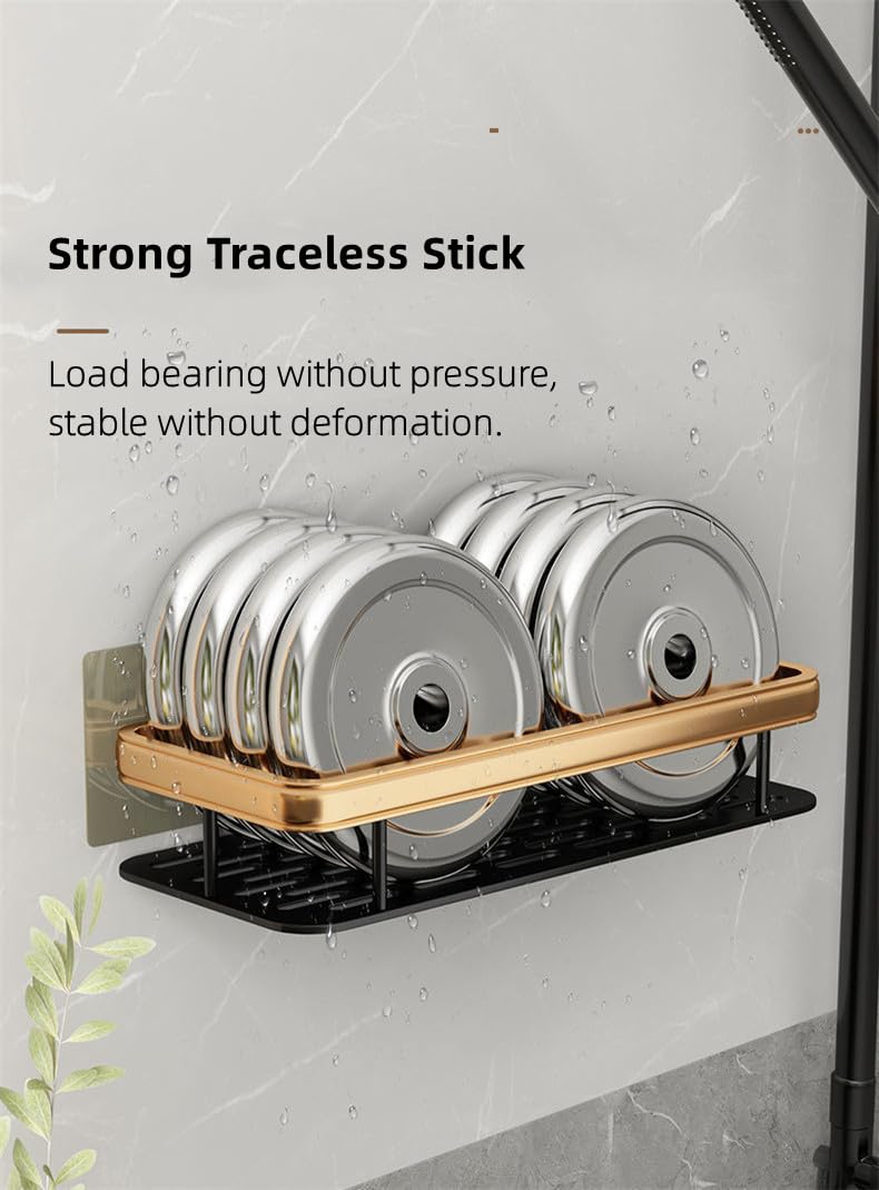 Shower Caddy Pack of 2, Adhesive Shower Organizer, Drill Free Shelves for Inside Shower, Stainless Steel Shower Rack for Bathroom