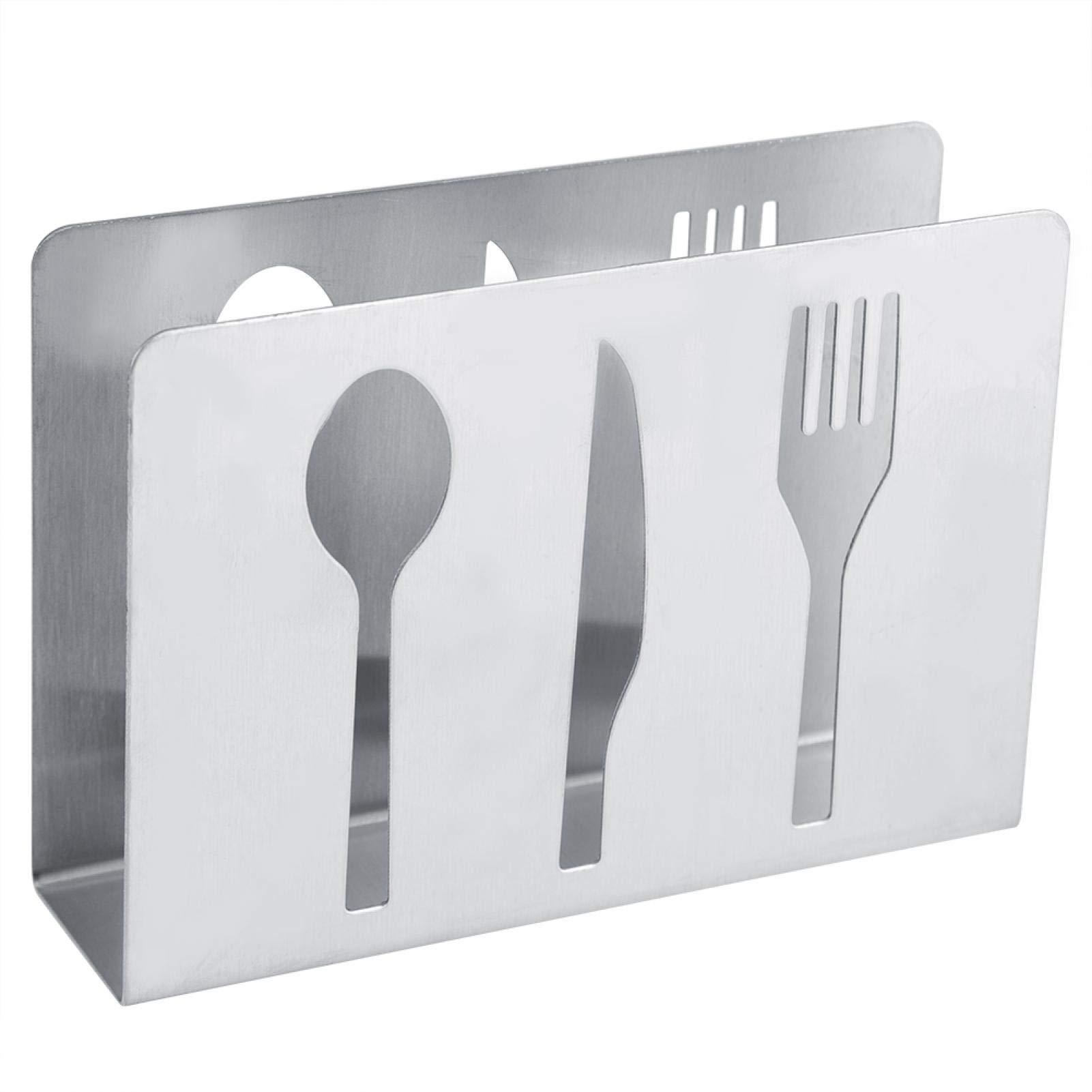 Napkin Holder, Stainless Steel Tableware Pattern Napkin Rack, Kitchen Napkin Dispenser, Modern Serviette Holder Home Bar Restaurant Table Decor